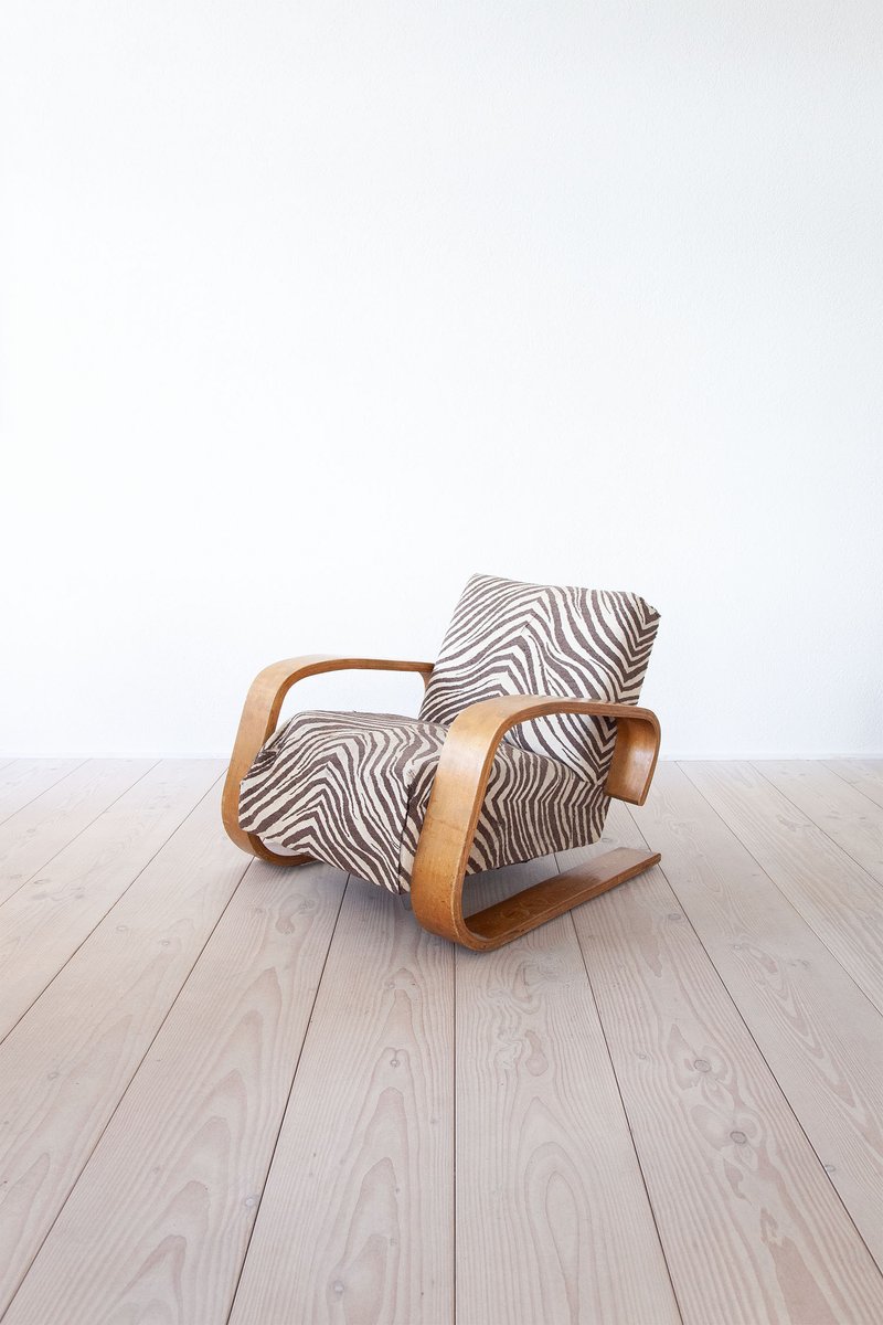 Vintage Model 400 Tank Chair by Alvar Aalto for Artek for sale at Pamono