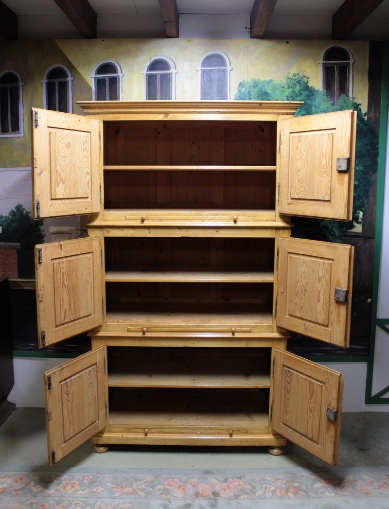 Antique Pine 3-Part Buffet, 1900s for sale at Pamono
