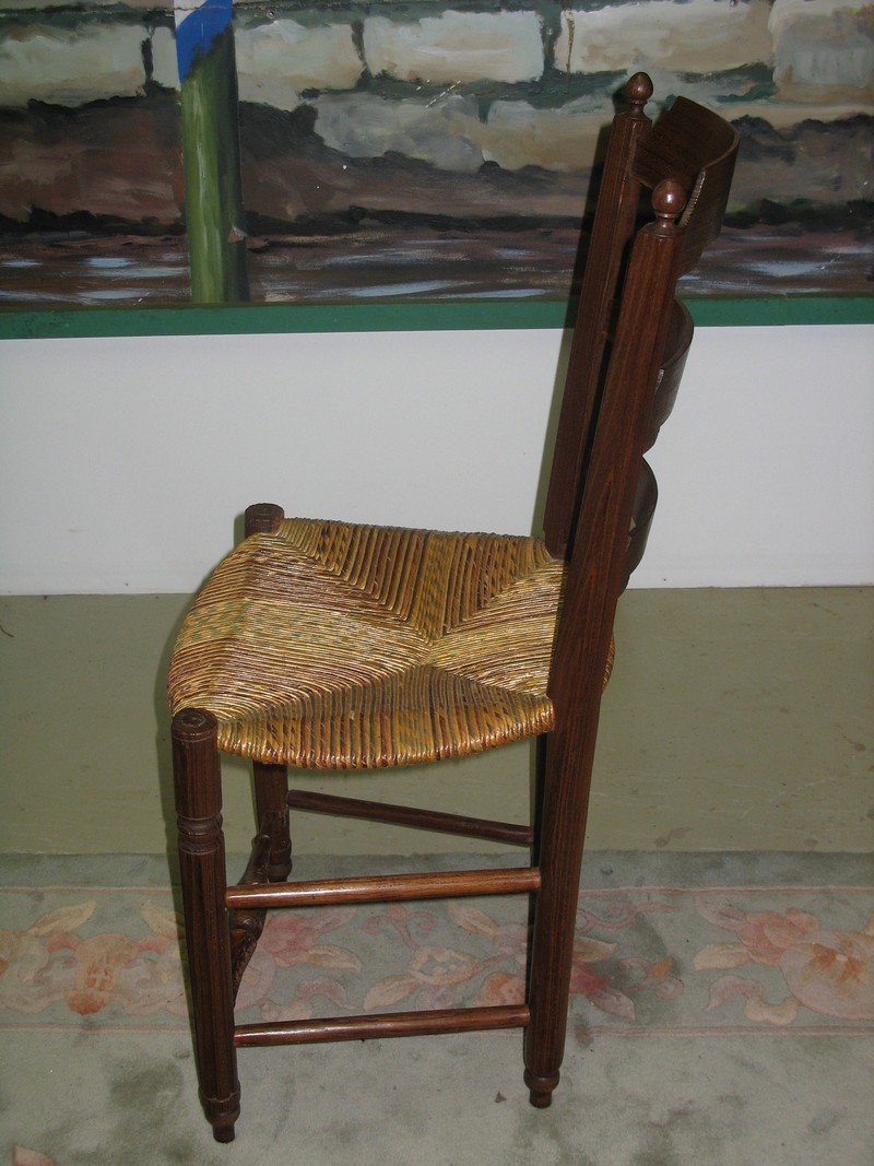 Antique Ash Dining Chairs, Set of 5 for sale at Pamono