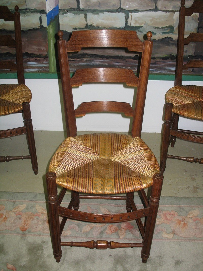 Antique Ash Dining Chairs, Set of 5 for sale at Pamono