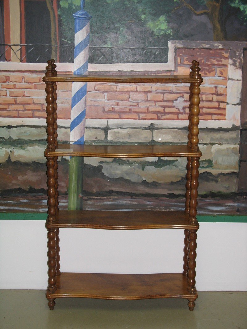 Antique Louis Philippe Walnut Shelf, 1850s for sale at Pamono