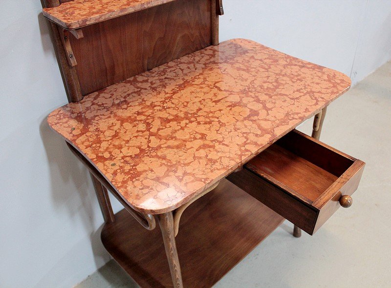 Vintage Beech and Marble Dresser for sale at Pamono