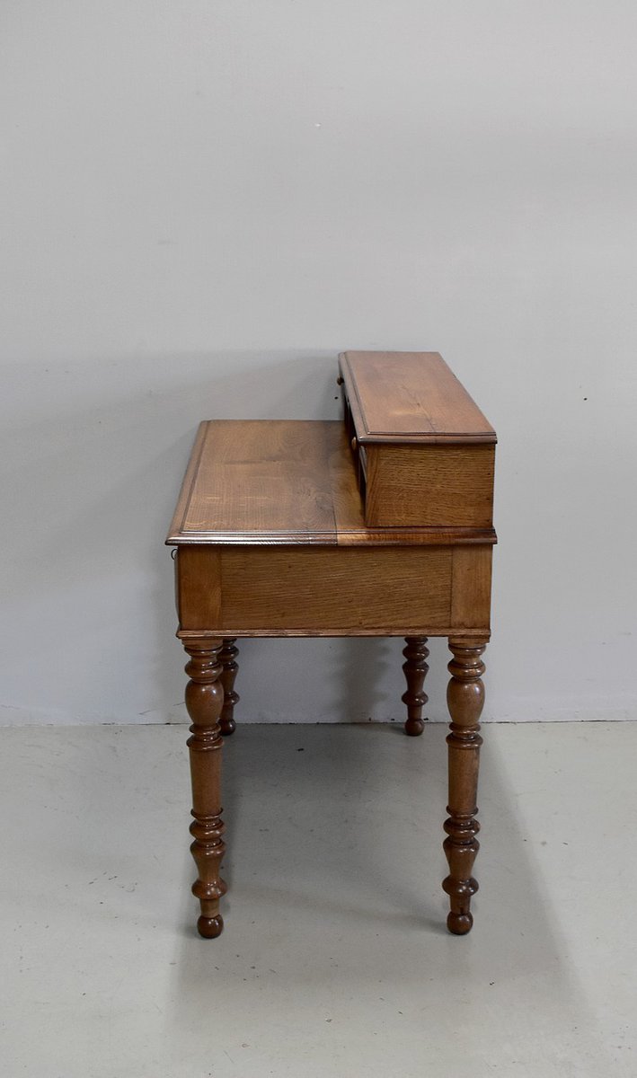 Antique Louis Philippe Style Oak Desk for sale at Pamono