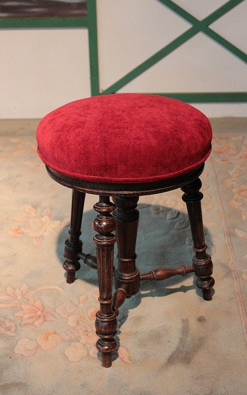 Antique Rosewood Piano Stool for sale at Pamono