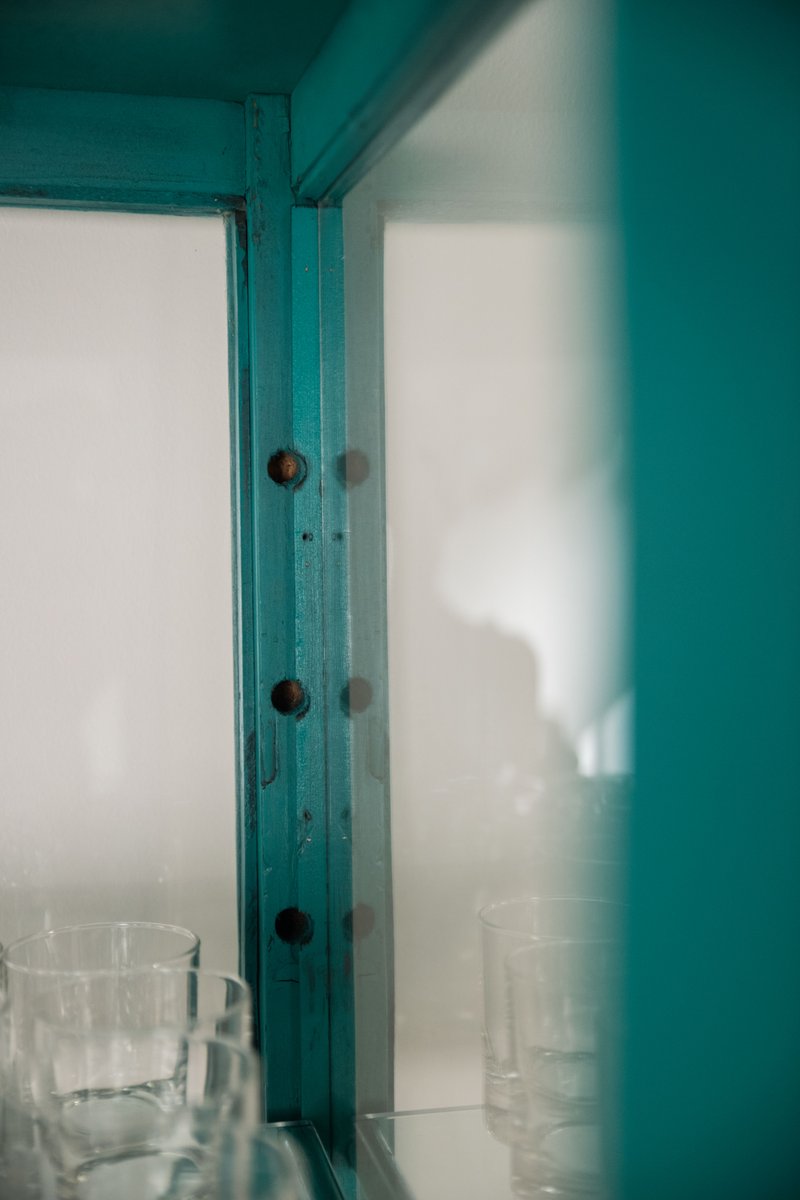 Green Display Cabinet, 1930s for sale at Pamono