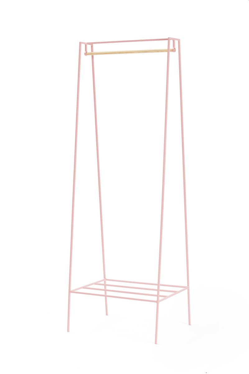 Pink & Pine Pole Clothing Rail by &New for sale at Pamono