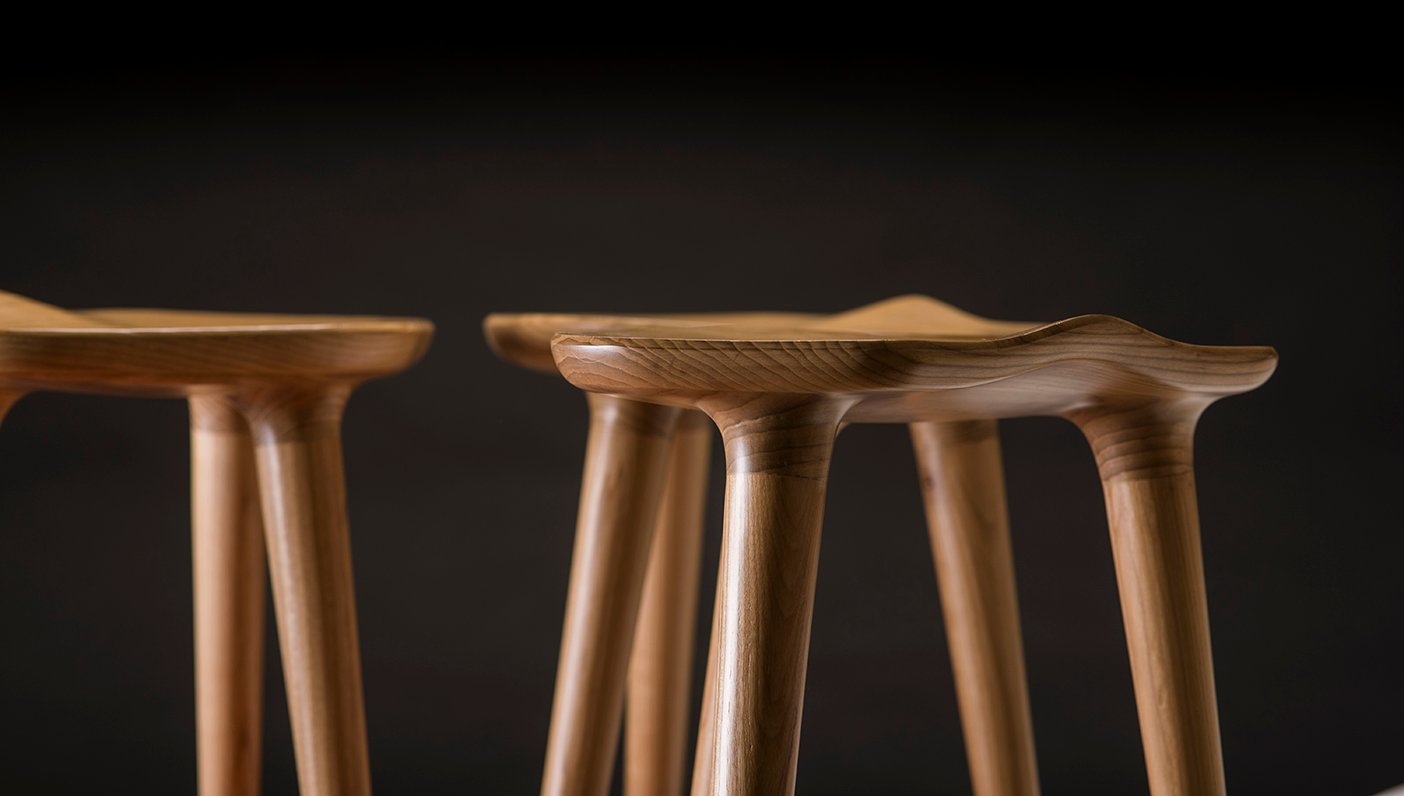 Tam Ash Counter Stool by Caterina Moretti for Peca for sale at Pamono