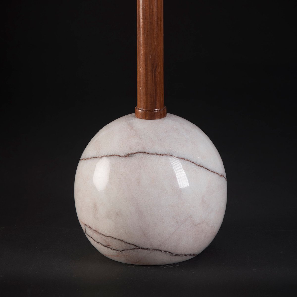 Sphere Monterrey Side Table in White Marble by Caterina Moretti for ...