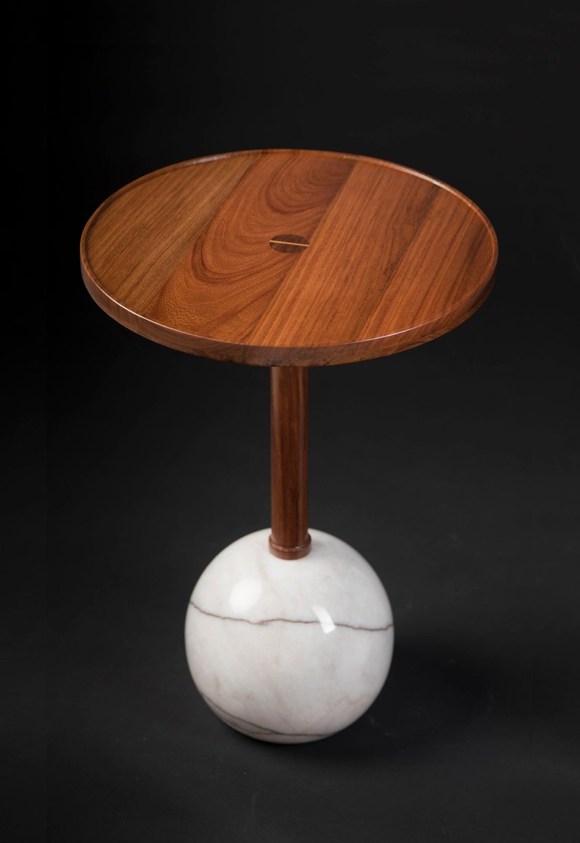 Sphere Monterrey Side Table in White Marble by Caterina Moretti for ...