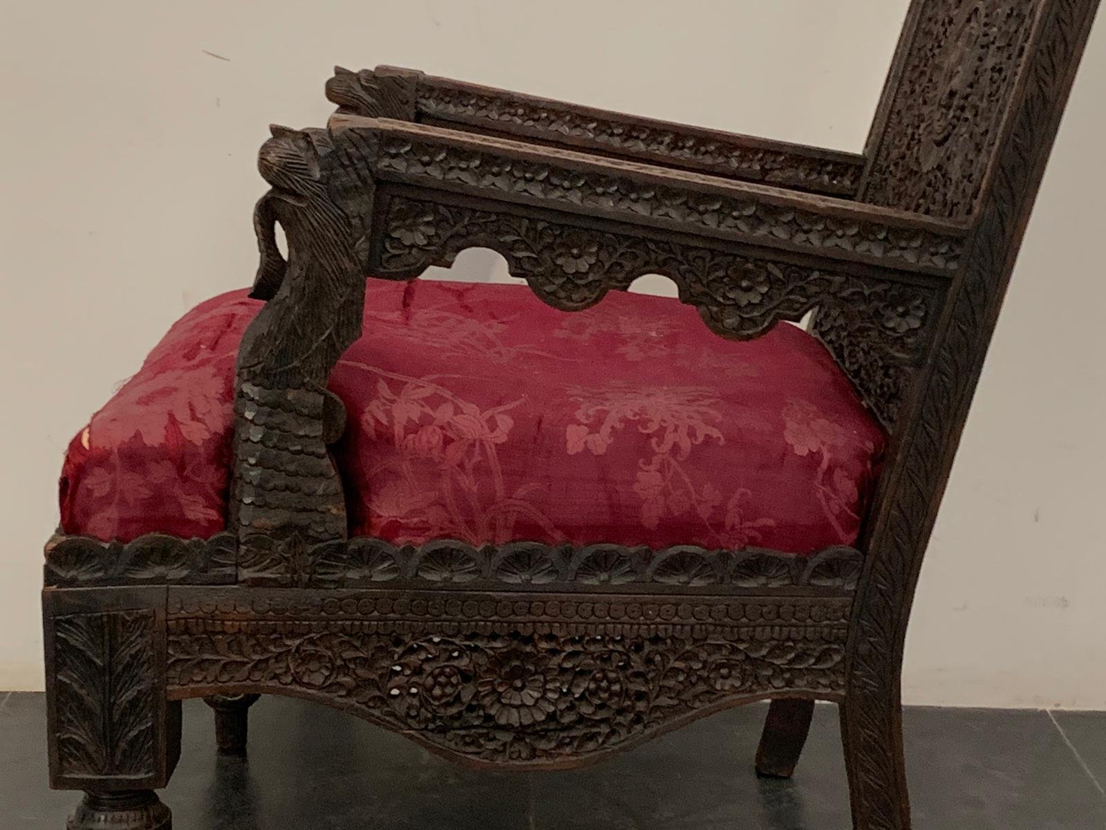 Antique Colonial Lounge Chair for sale at Pamono