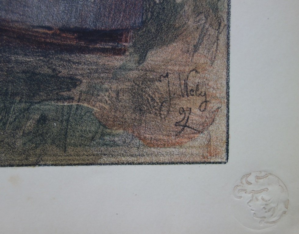 Jacques Wely - Fleur de Lande, Lithographie originale signée (1897) for ...