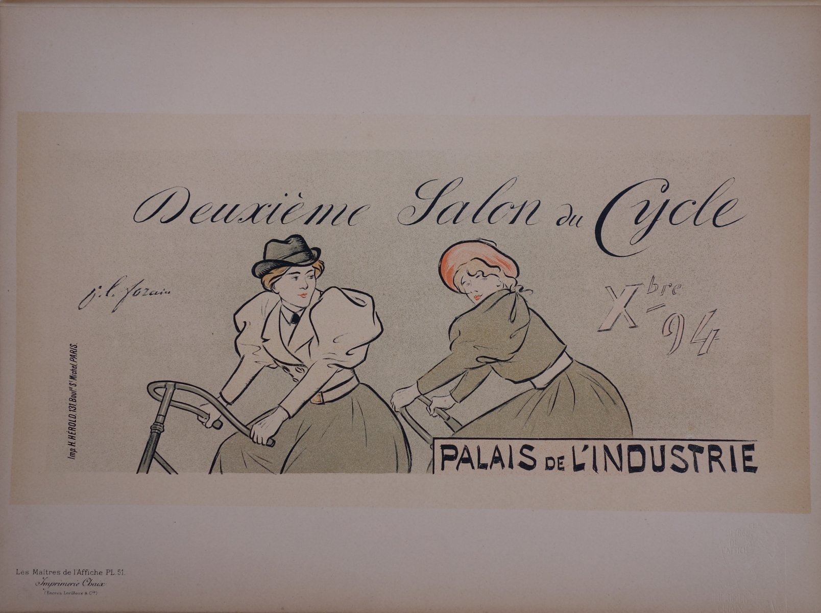 Les Cyclistes Lithographie von Jean-Louis Forain, 1897 bei Pamono kaufen
