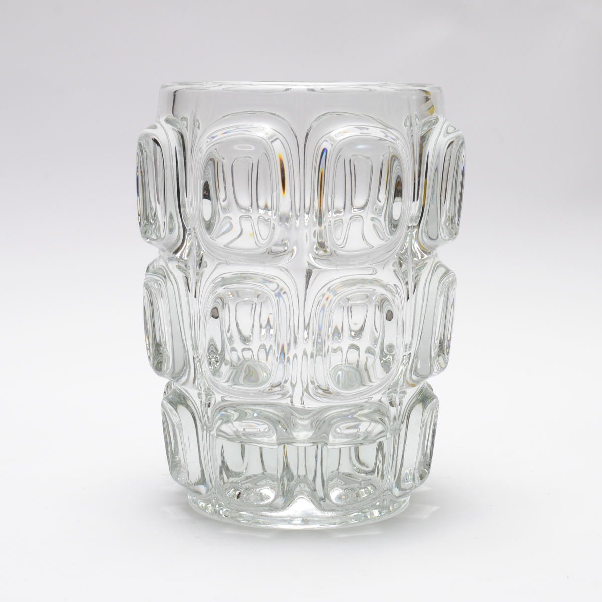 Optical Glass Vase by Frantisek Vizner for Libochovice, 1960s for sale ...