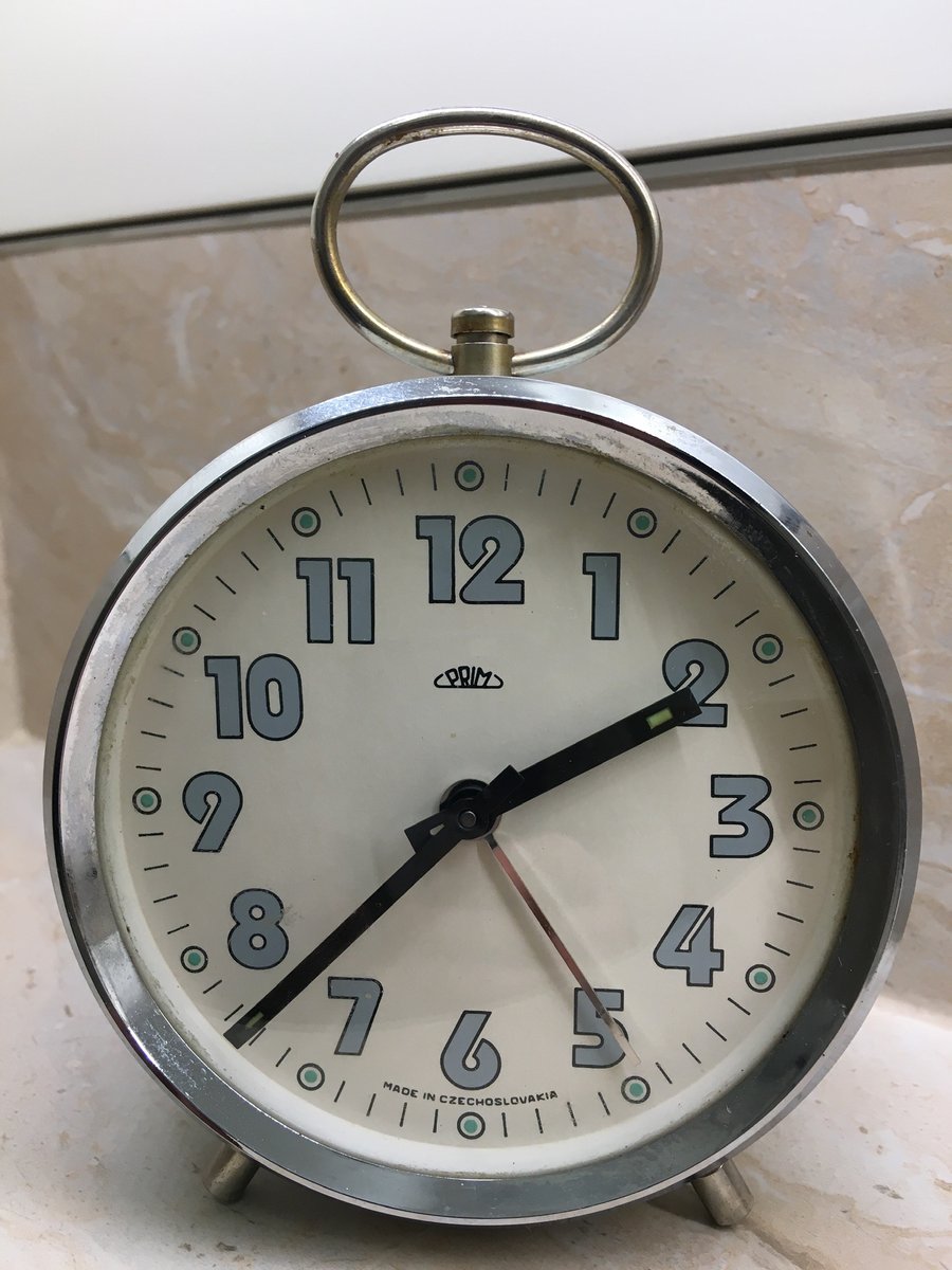 Czechoslovakian Alarm Clock from Prim, 1970s for sale at Pamono