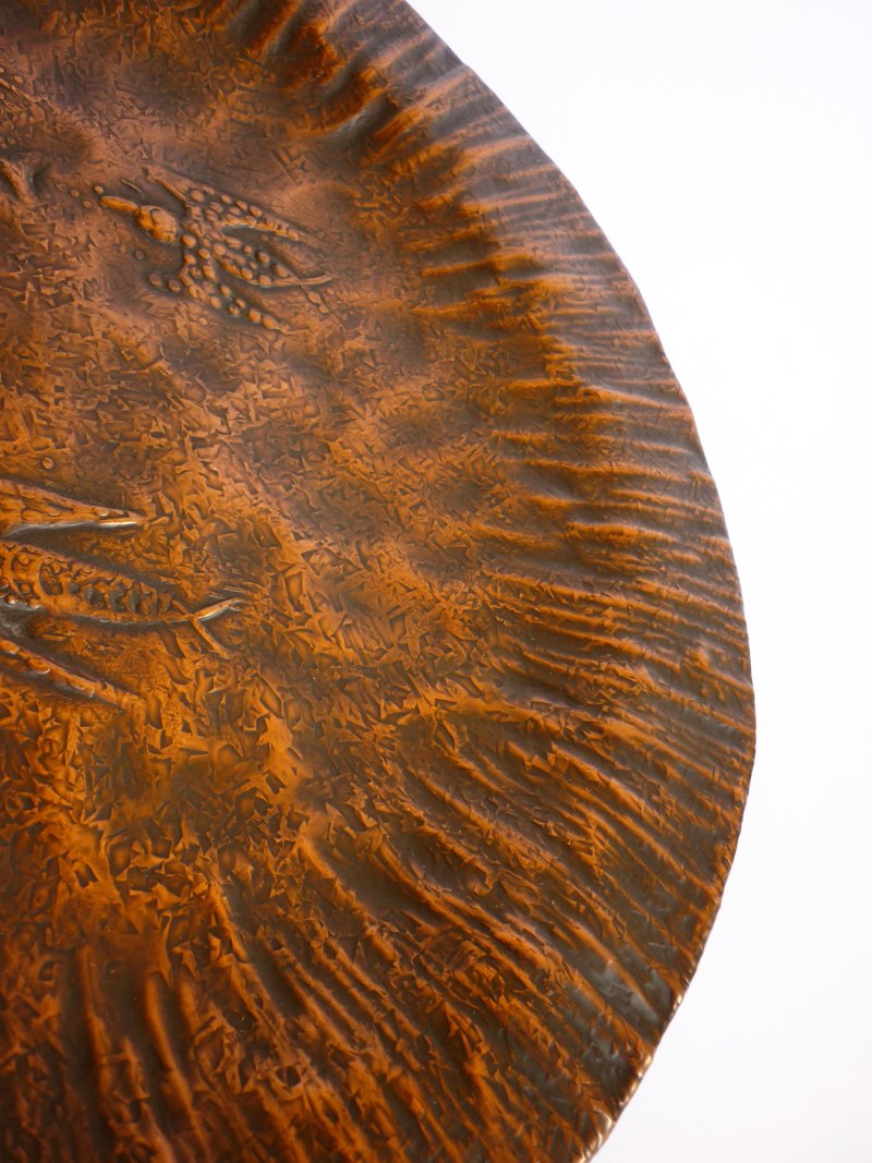 Italian Decorative Copper Plate from Bragalini, 1950s for sale at Pamono