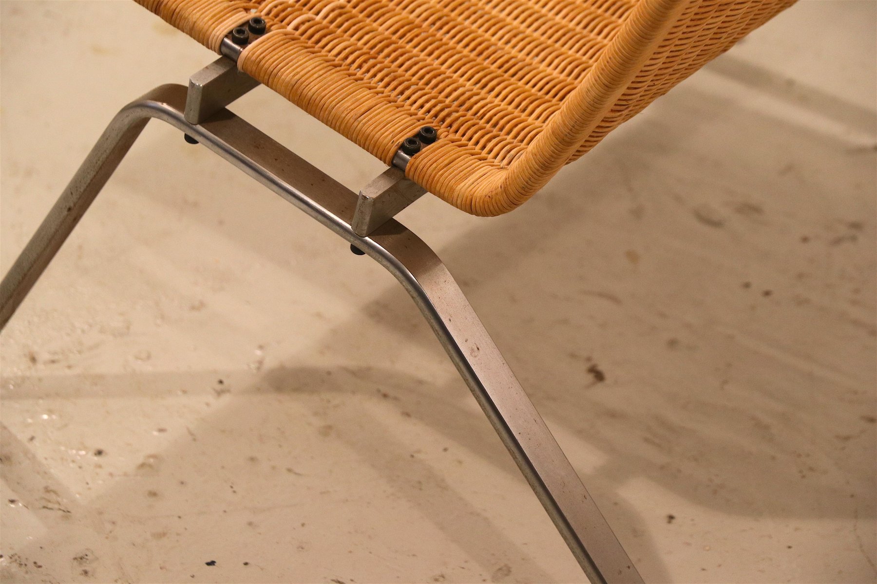 Rattan and Wicker PK22 Lounge Chair by Poul Kjærholm for Fritz Hansen ...