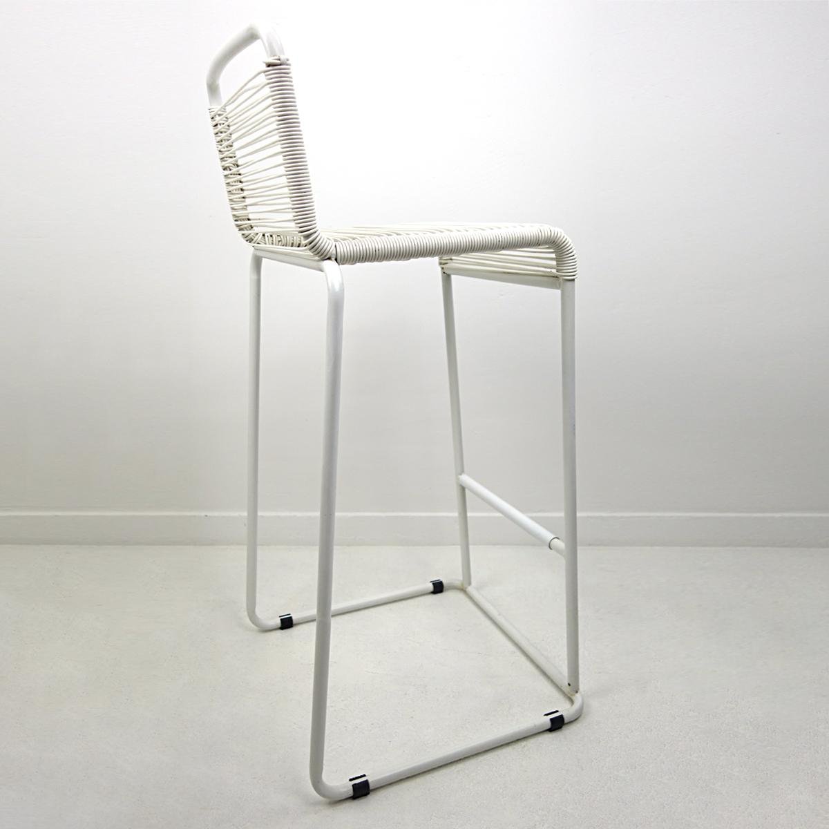 Vintage Tisch mit Hockern aus Kautschuk & Stahl, 5er Set bei Pamono kaufen