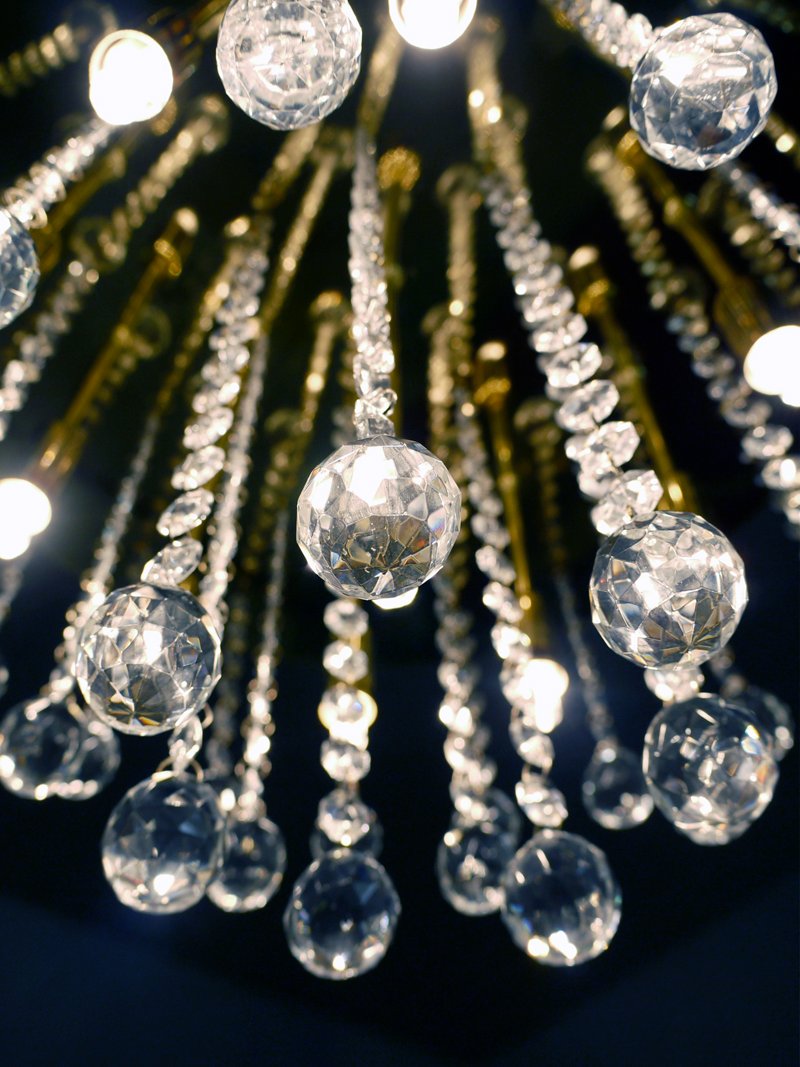 German Crystal and Brass Ceiling Lamps from Faustig, 1980s, Set of 2 ...