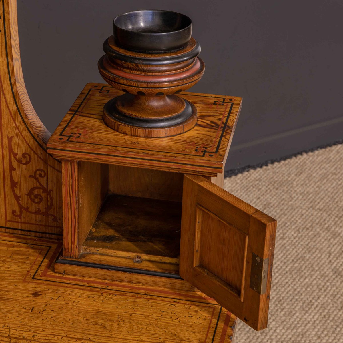 Antique Neoclassical Pitch Pine Dressing Table for sale at Pamono