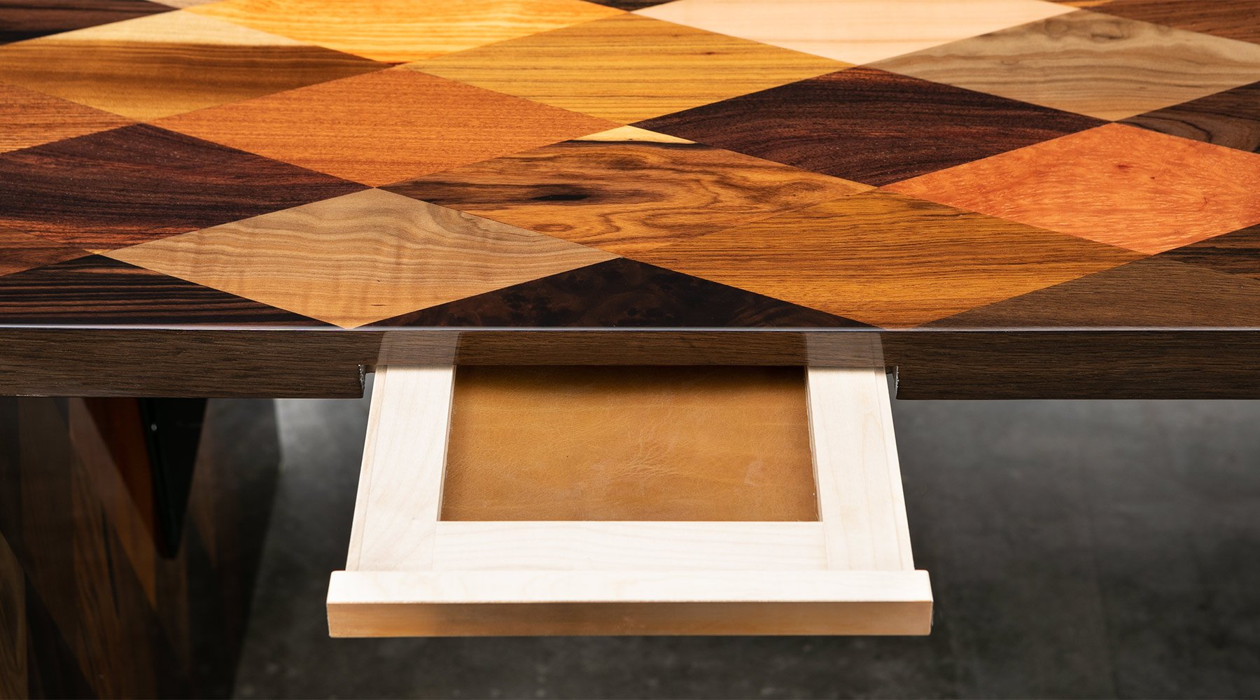 Modern Brown Wooden Table by Johannes Hock for Atelier Johannes Hock ...