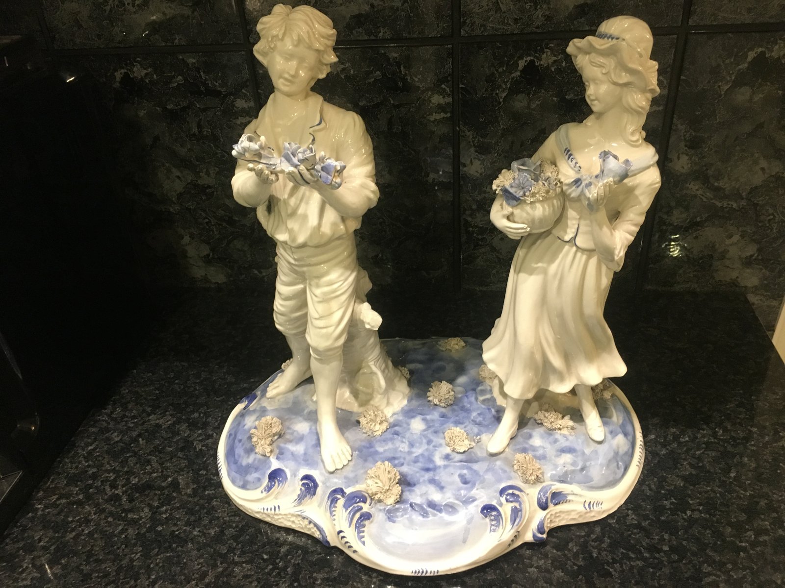 Large Ceramic Figurine by Capodimonte, 1950s for sale at Pamono