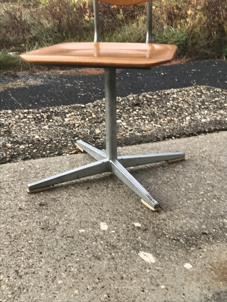 Swiss School Desk and Chair from Embru, 1960s, Set of 2 for sale at Pamono