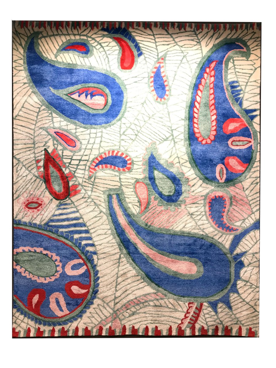 Indian Handmade Cashmere & Patterned Rug by IKT Handmade for sale at Pamono