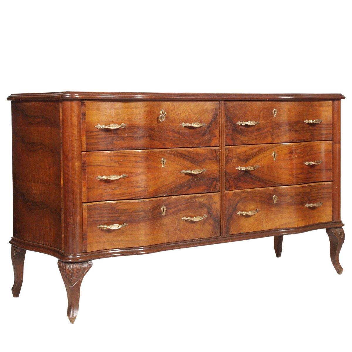 Walnut Chippendale Dresser, 1930s for sale at Pamono