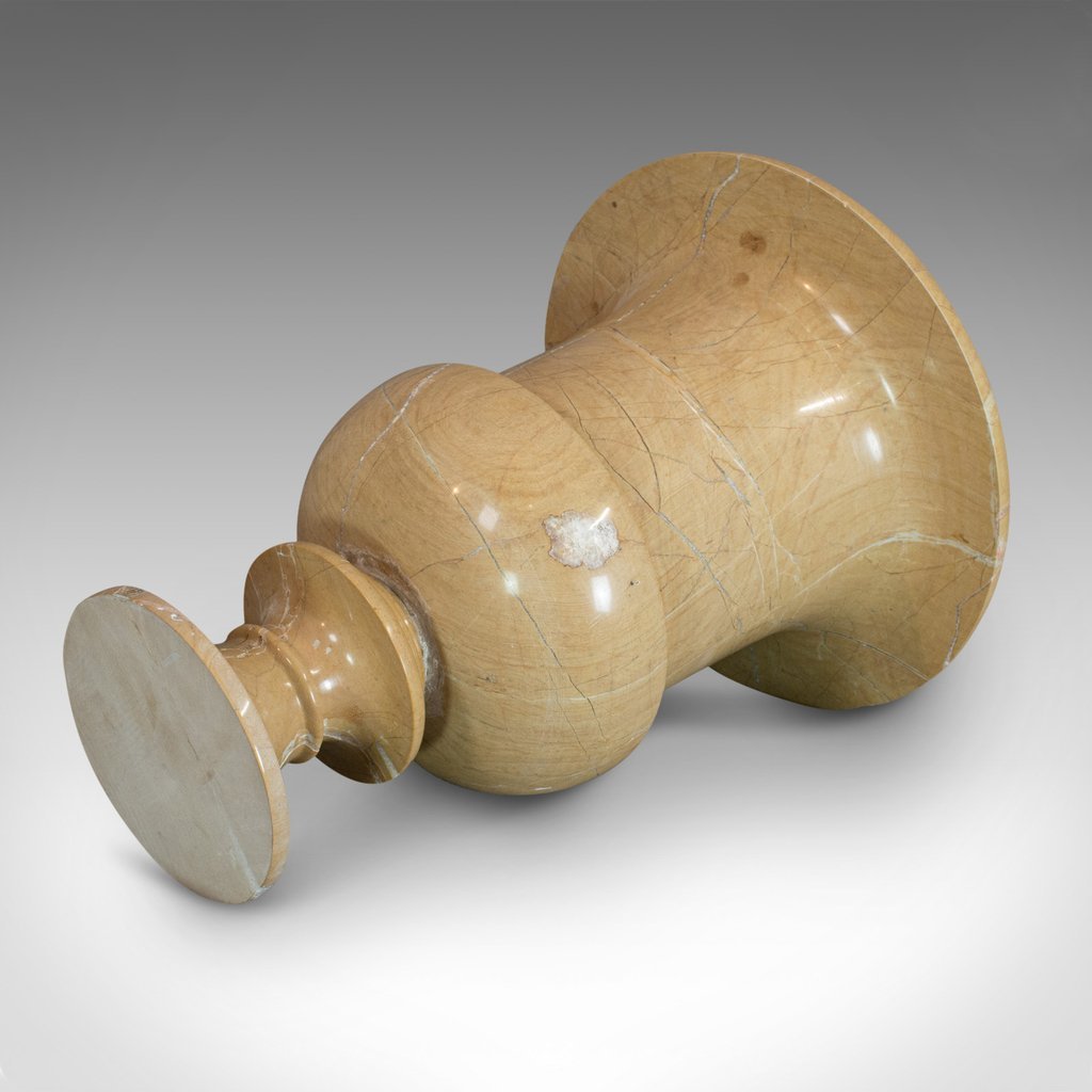 Vintage English Golden Marble Baluster Urn, 1980s for sale at Pamono