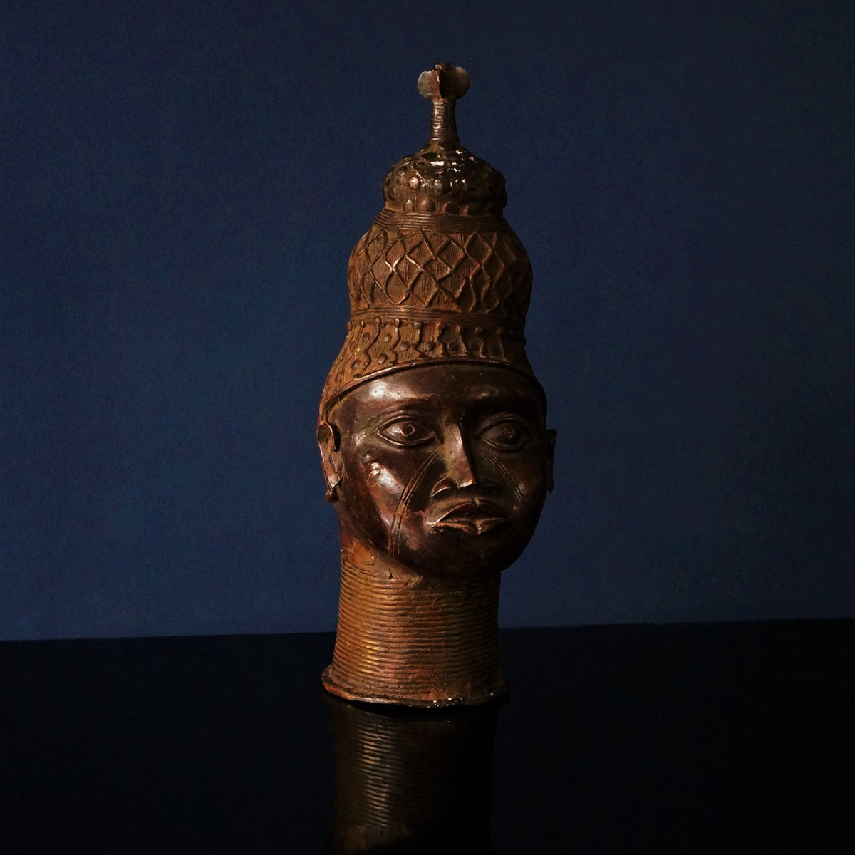 Yoruba Artist, Head, 1950s, Bronze Sculpture for sale at Pamono