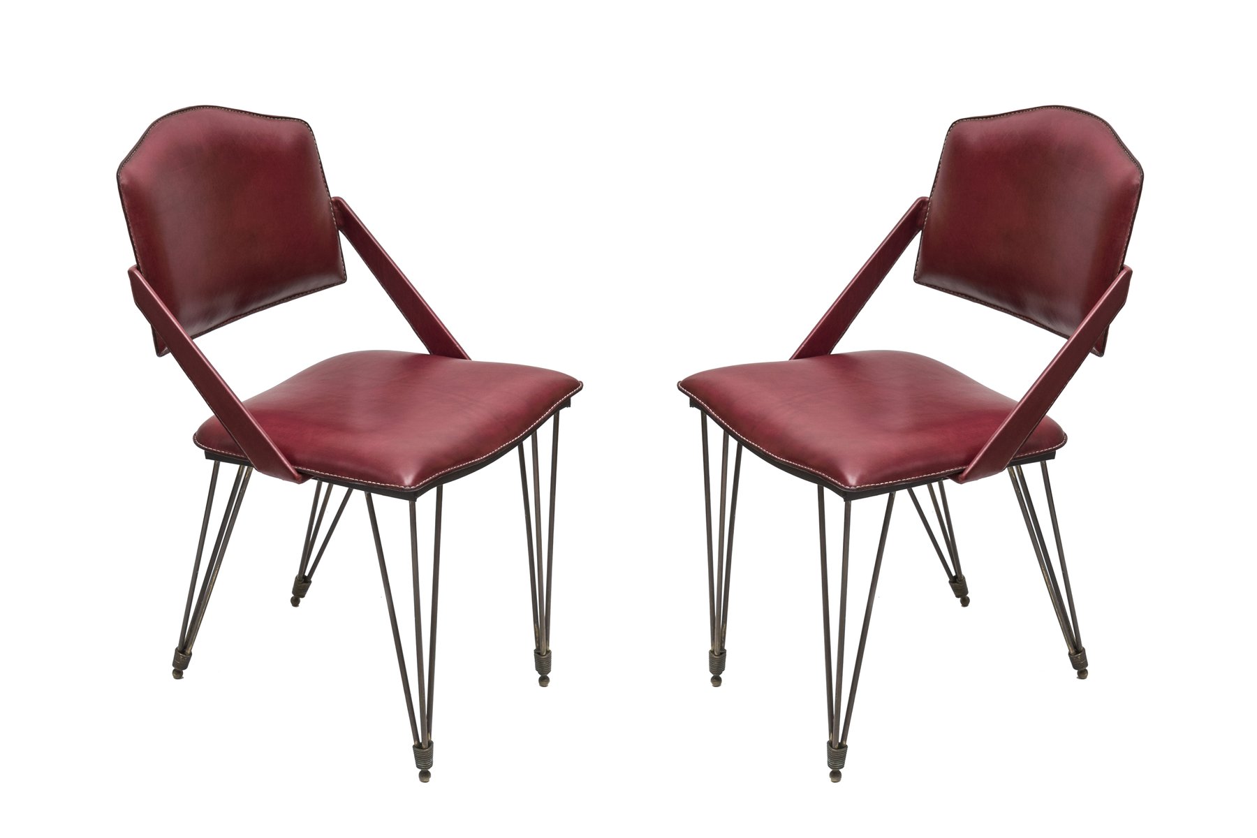 Dining Chair by Jacques Adnet, 1950s for sale at Pamono