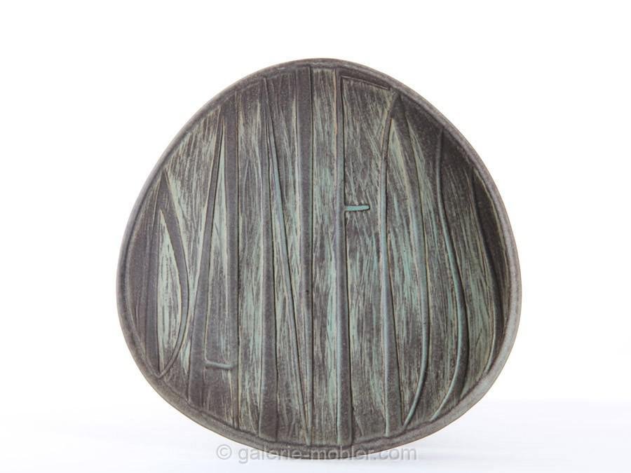 Scandinavian Ceramic Triangular Bowl from Humlebaek Keramik, 1960s for ...