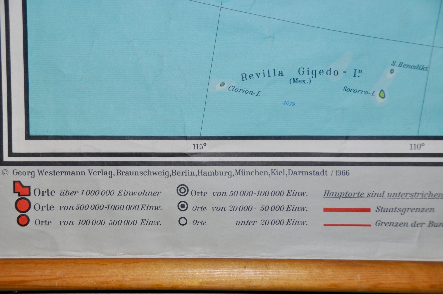 Map of United States by Georg Westermann, 1966 for sale at Pamono