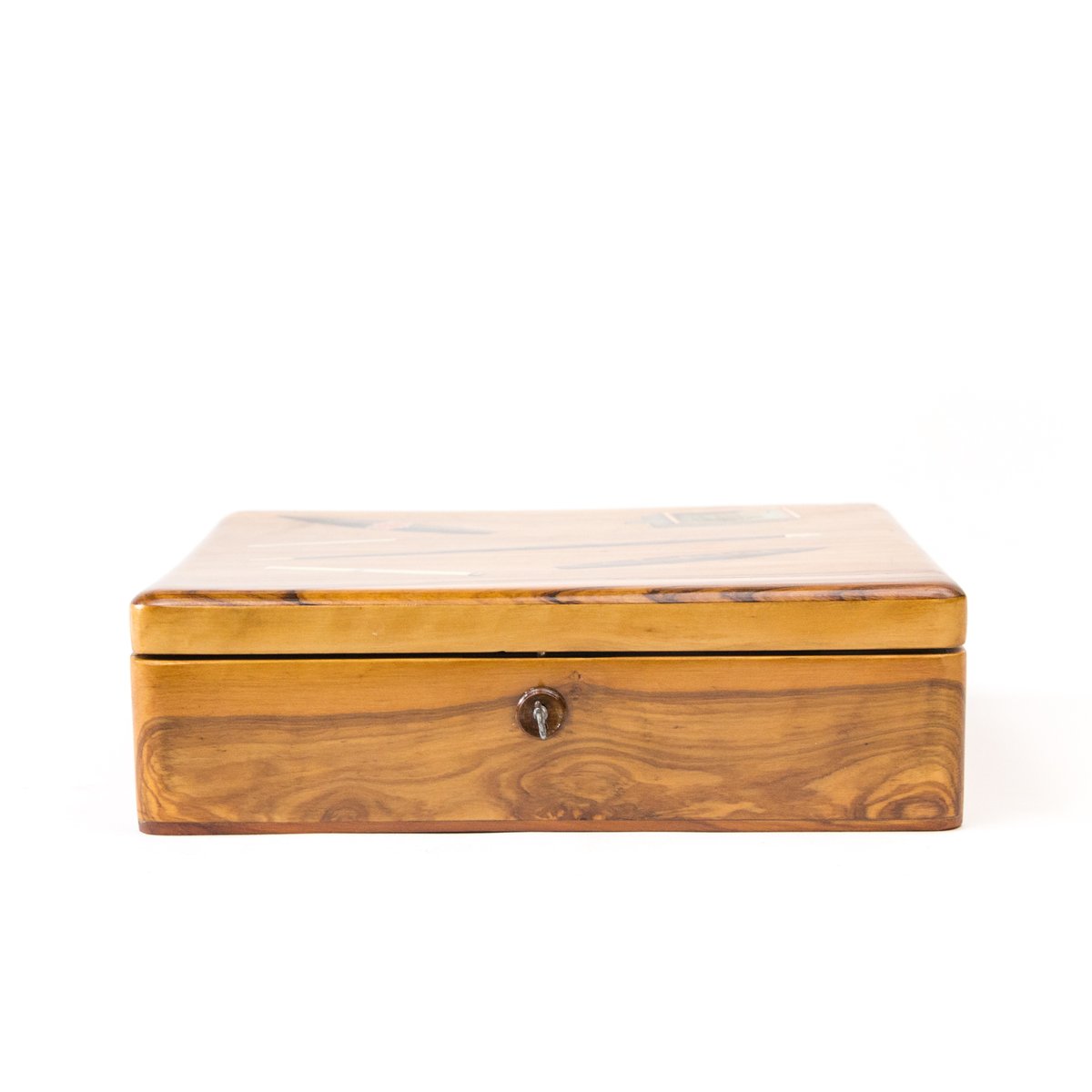 Antique Wooden Tobacco Box, 1910s for sale at Pamono