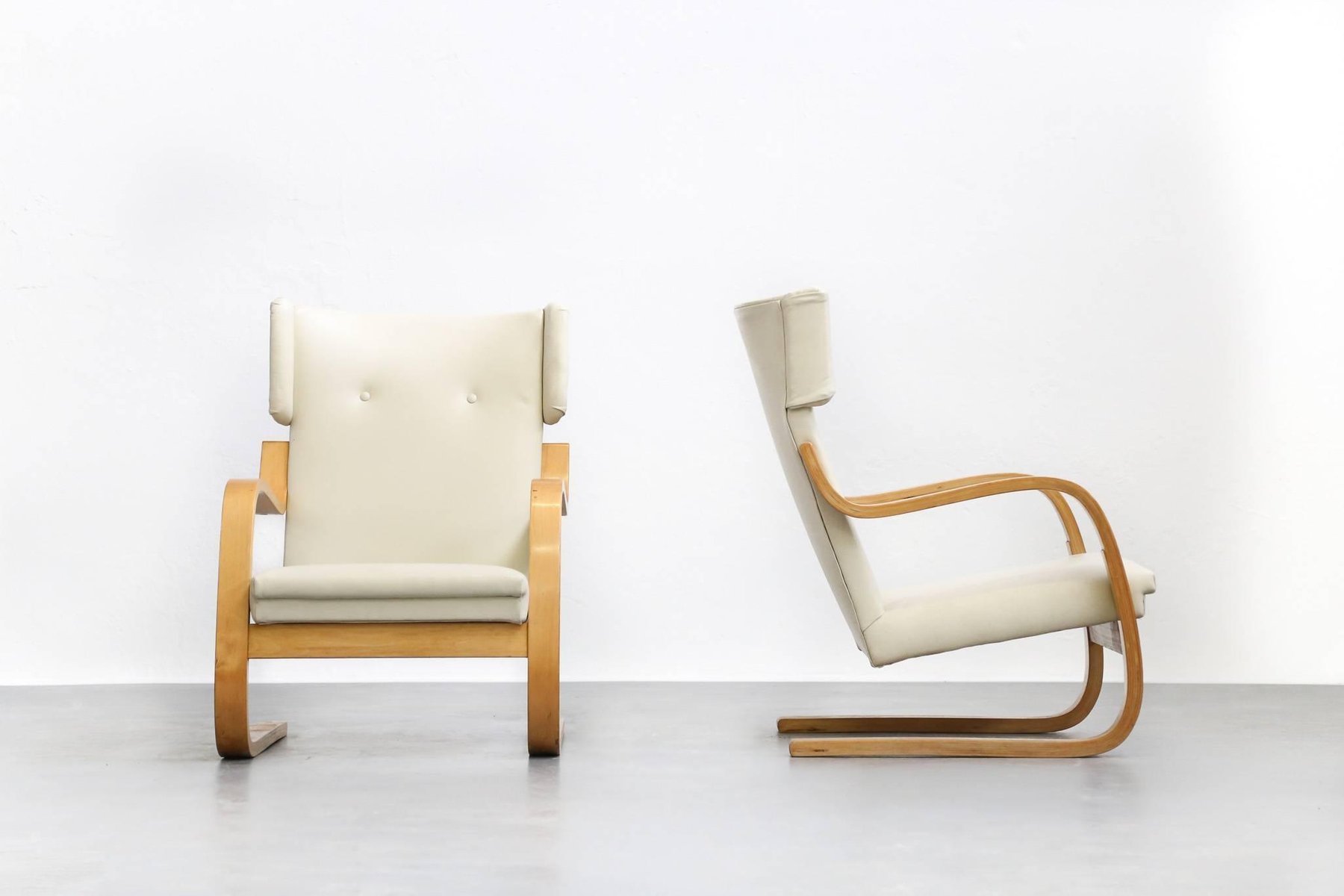 Finnische Modell 401 Sessel von Alvar Aalto, 1930er, 2er Set bei Pamono kaufen