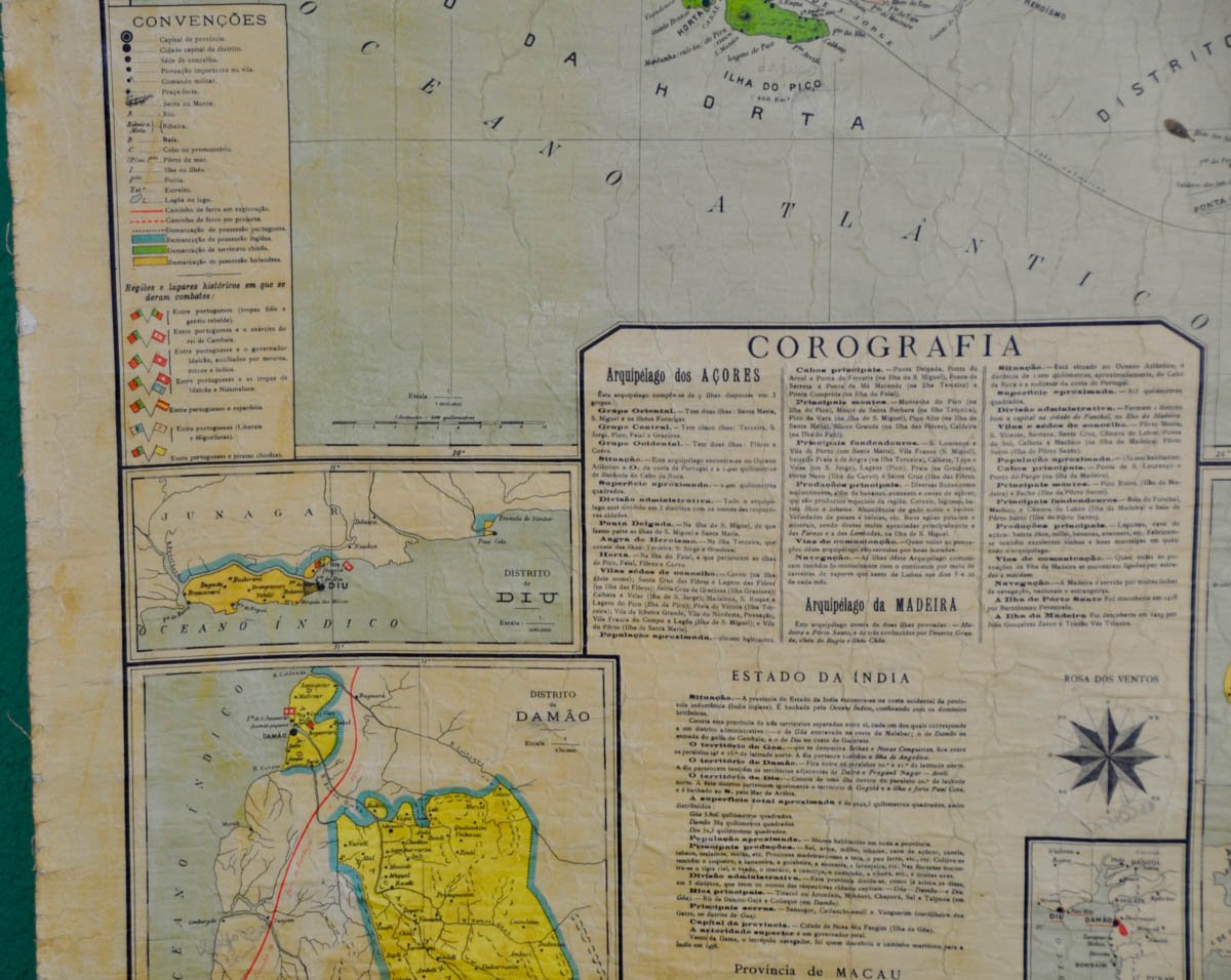 Map of Portugal and Overseas, 1960s for sale at Pamono