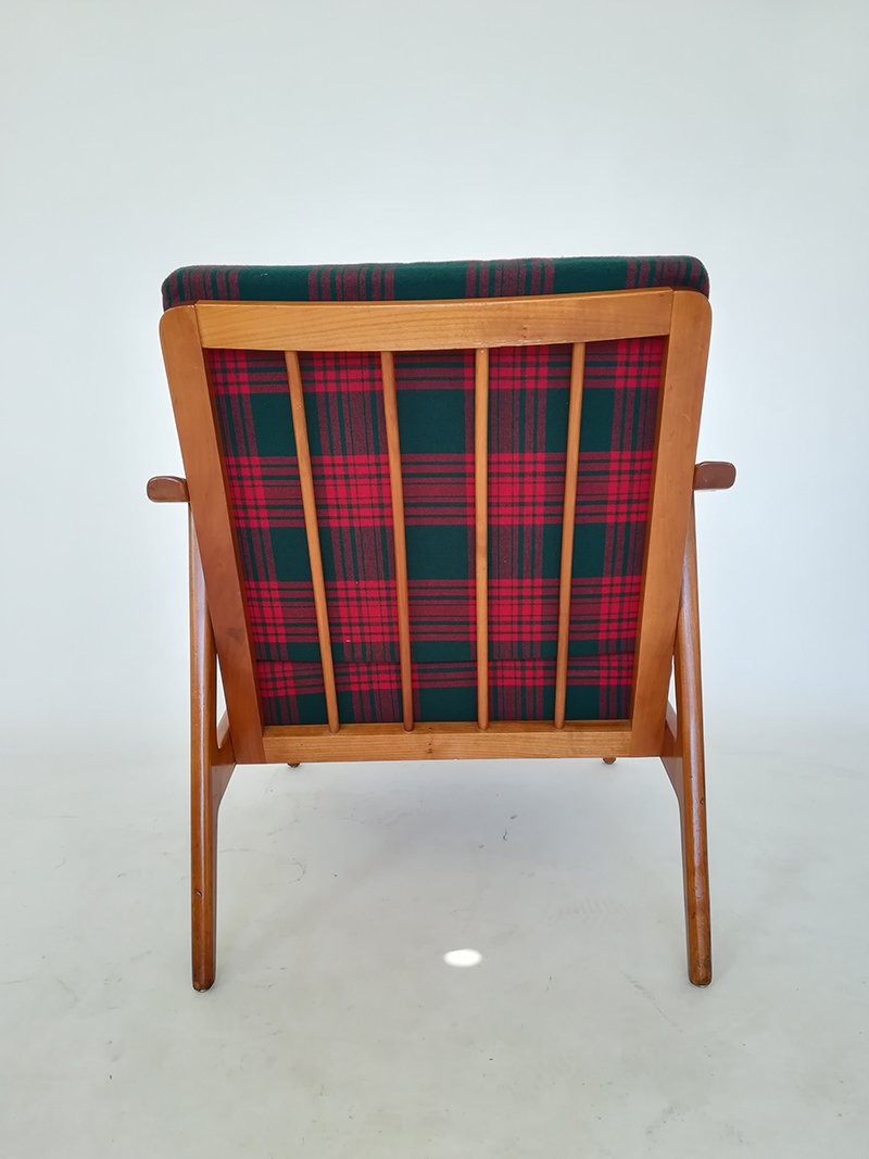 Mid-Century Checked Armchair for sale at Pamono