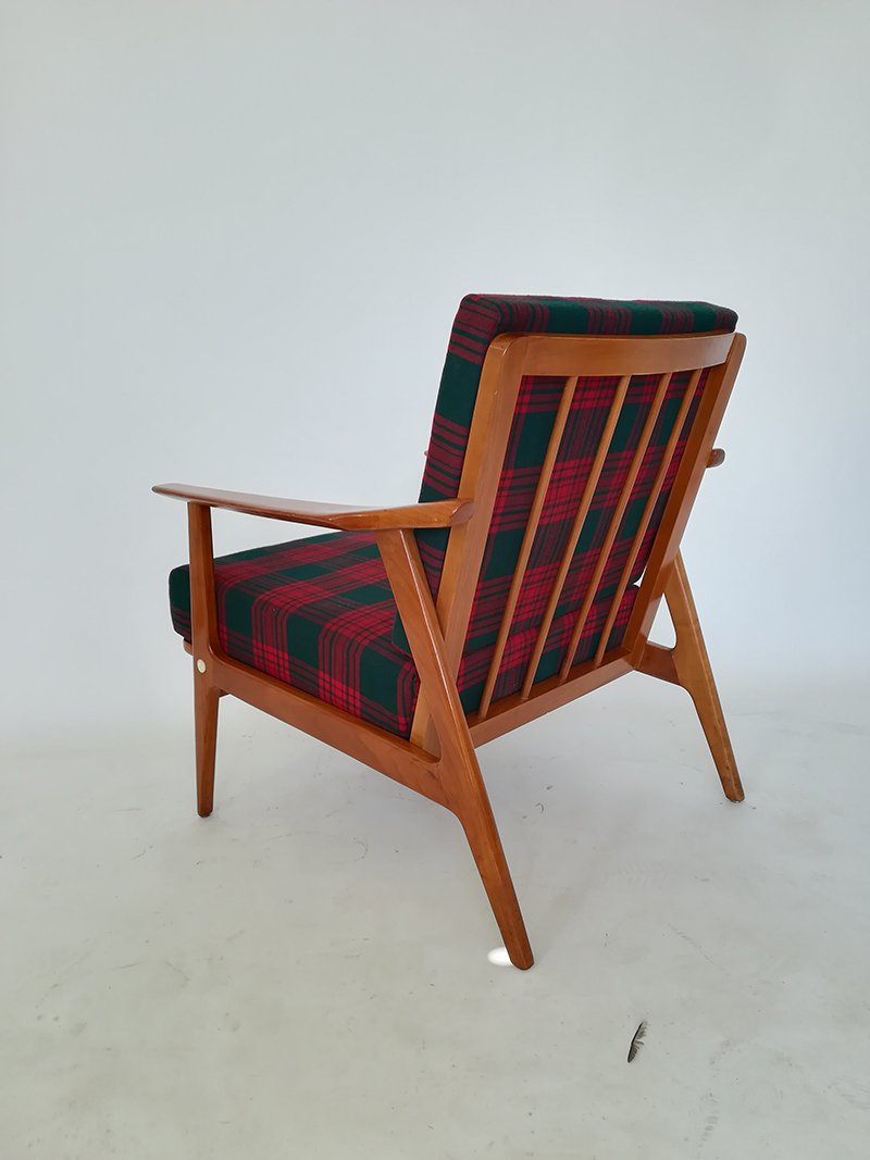 Mid-Century Checked Armchair for sale at Pamono