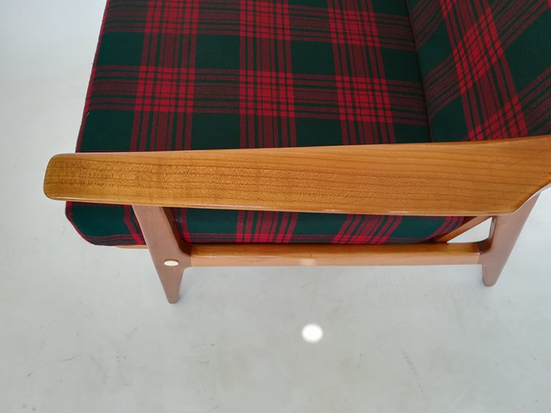 Mid-Century Checked Armchair for sale at Pamono