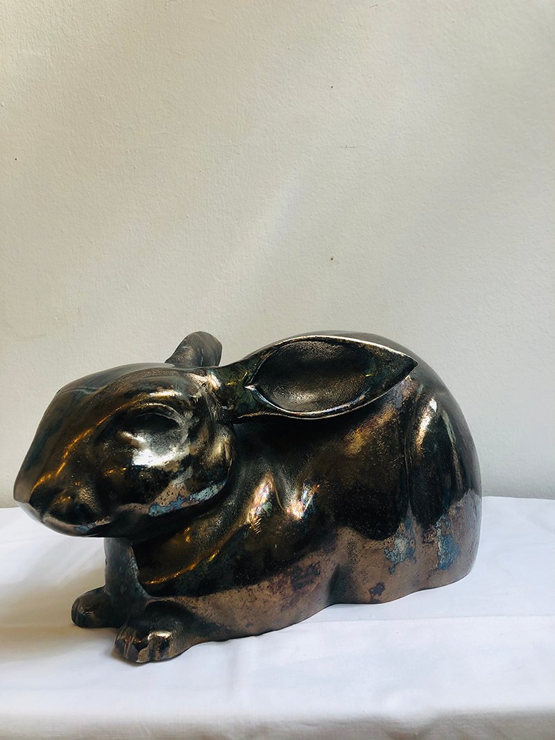 Metal Rabbit Sculpture from Pinelake, 2000s for sale at Pamono