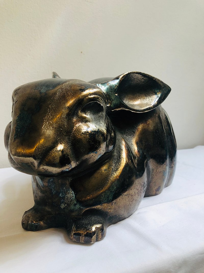 Metal Rabbit Sculpture from Pinelake, 2000s for sale at Pamono