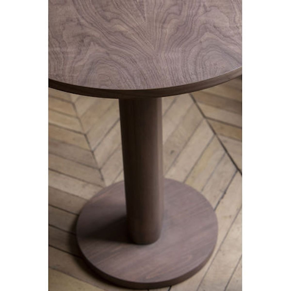 Galta Central Leg Walnut Round Table by SCMP Design Office for sale at ...