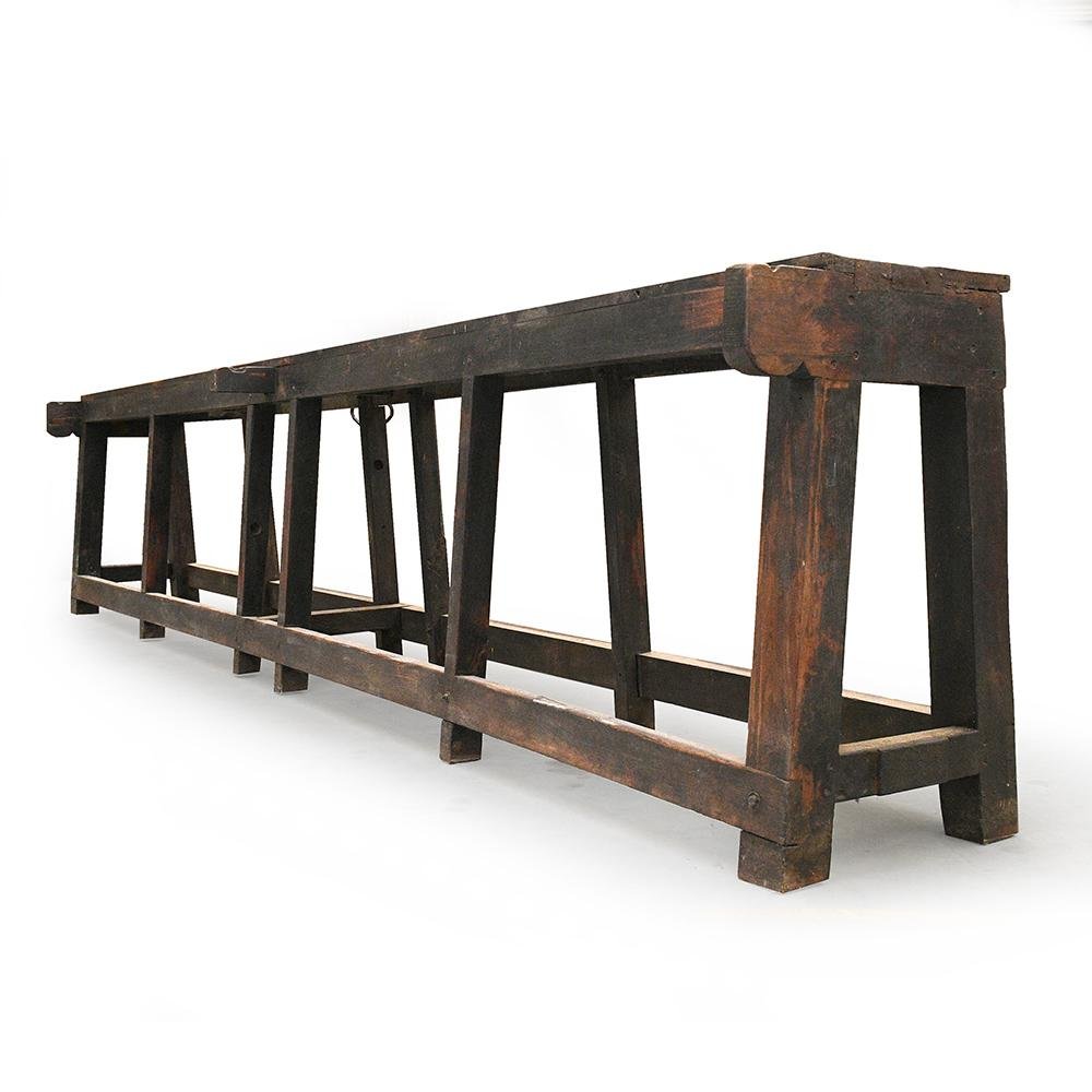 Long Wooden Table for sale at Pamono