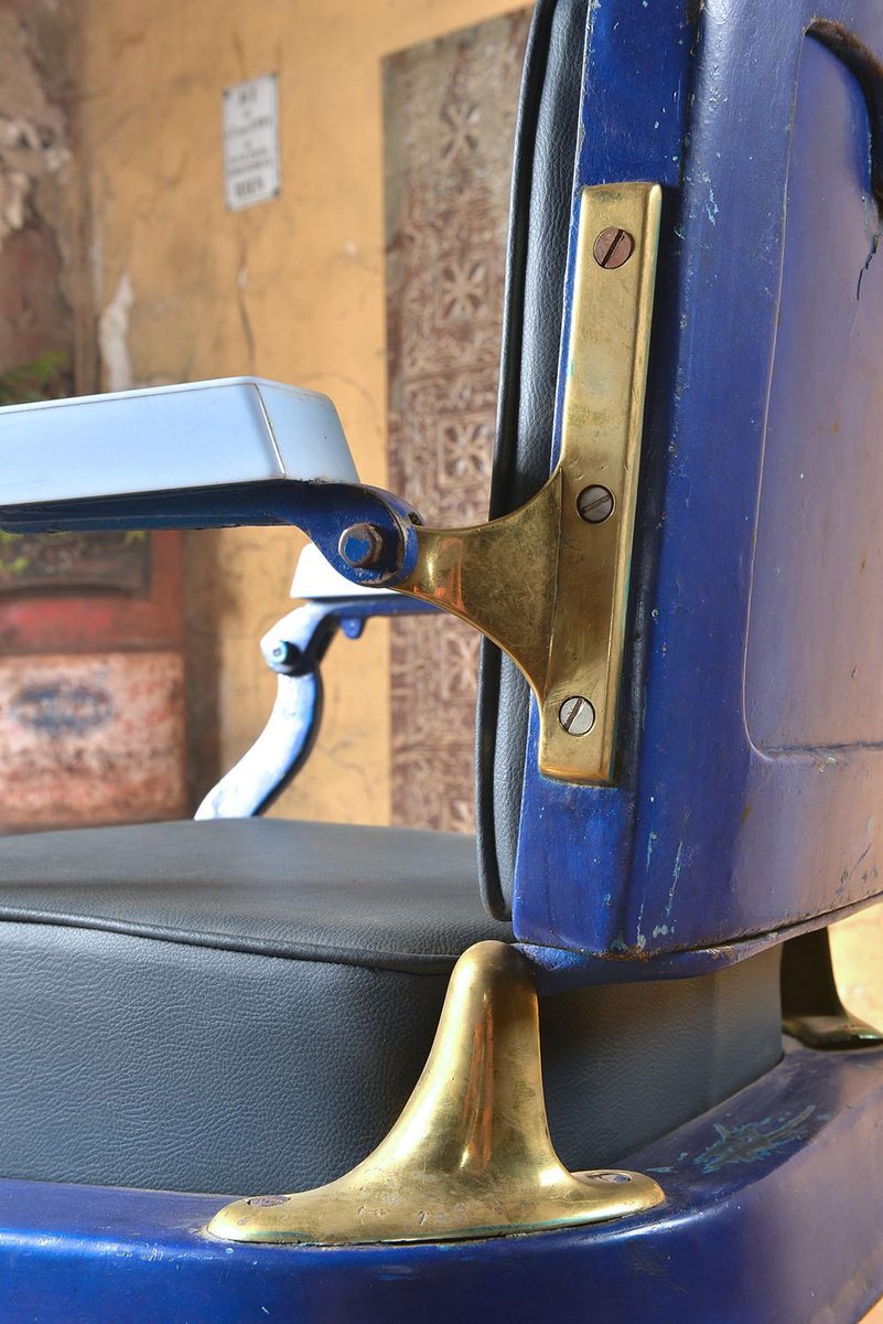 Blue Barber Chair for sale at Pamono