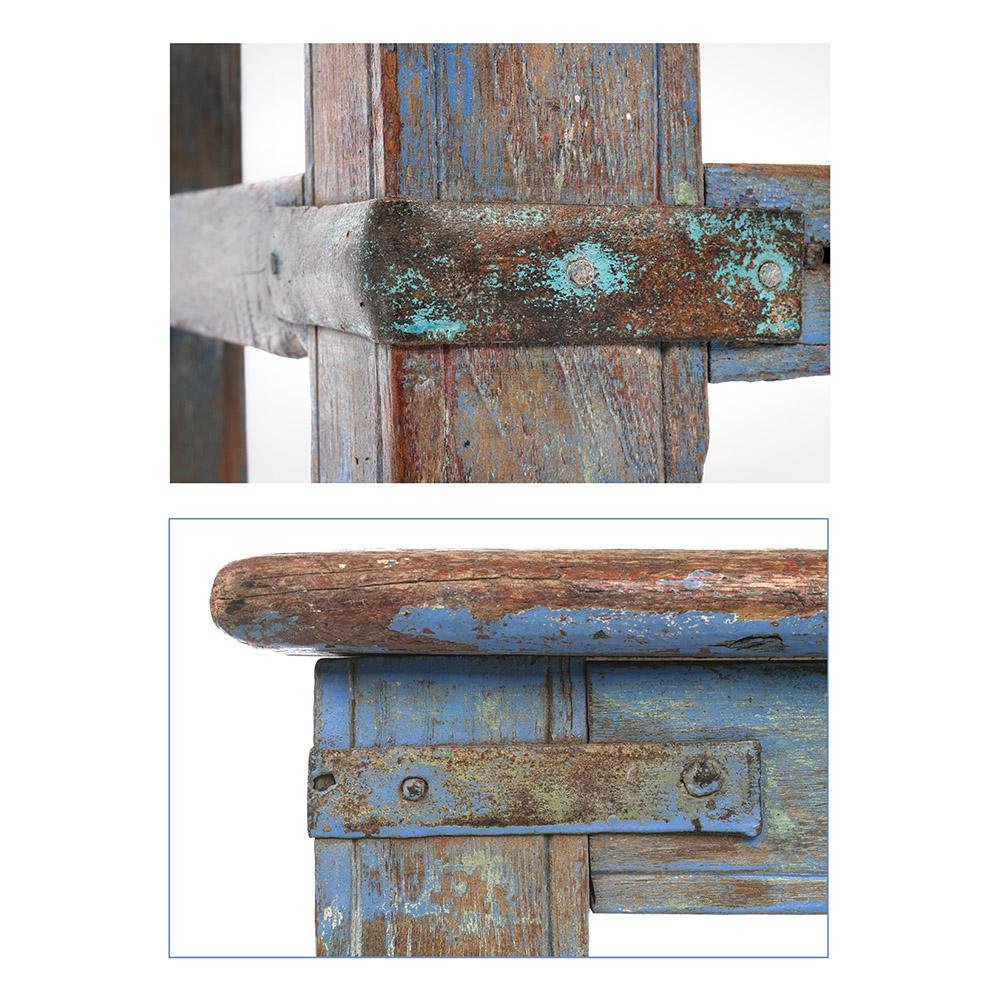 Bench in Patinated Wood for sale at Pamono