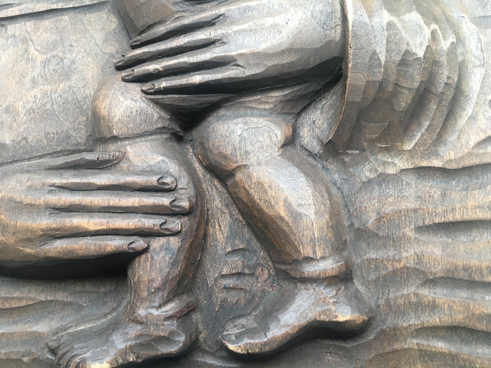 Flat Wood Carving, 1940s for sale at Pamono