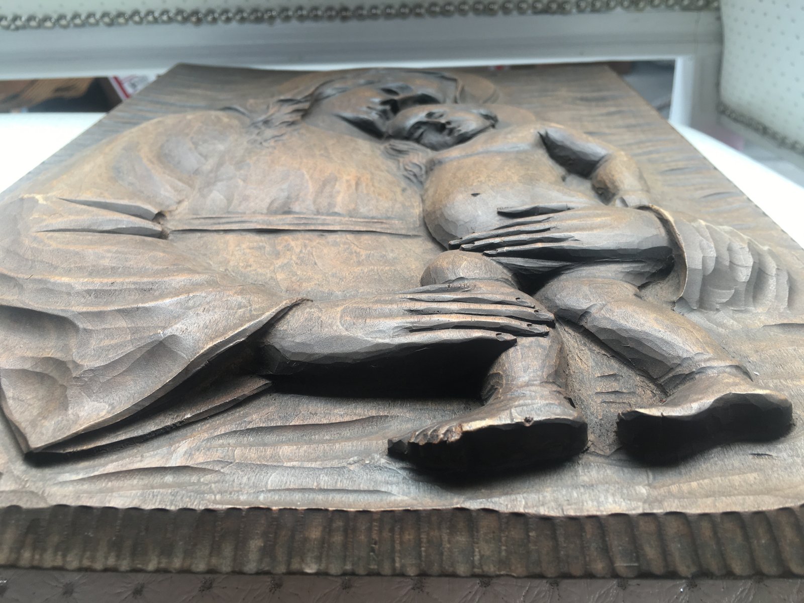 Flat Wood Carving, 1940s for sale at Pamono