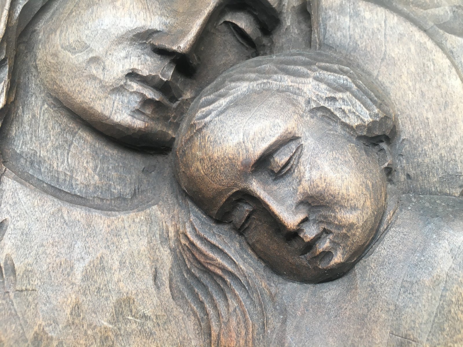 Flat Wood Carving, 1940s for sale at Pamono