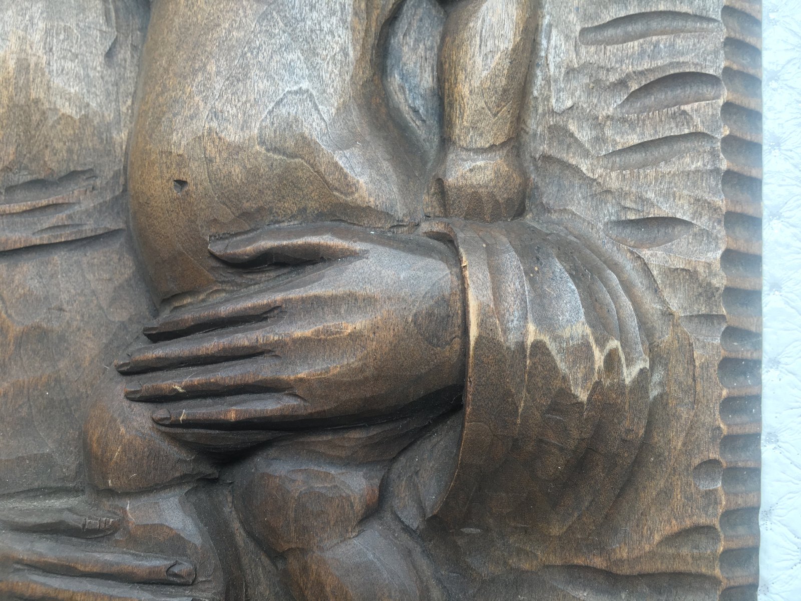 Flat Wood Carving, 1940s for sale at Pamono