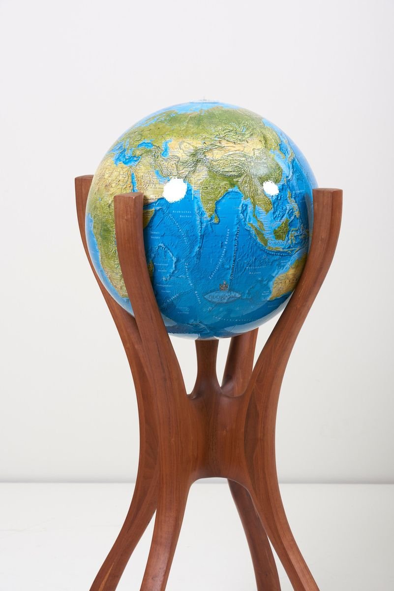 Support pour Globe Terrestre avec Globe par Bud Tullis, 1981 en vente ...